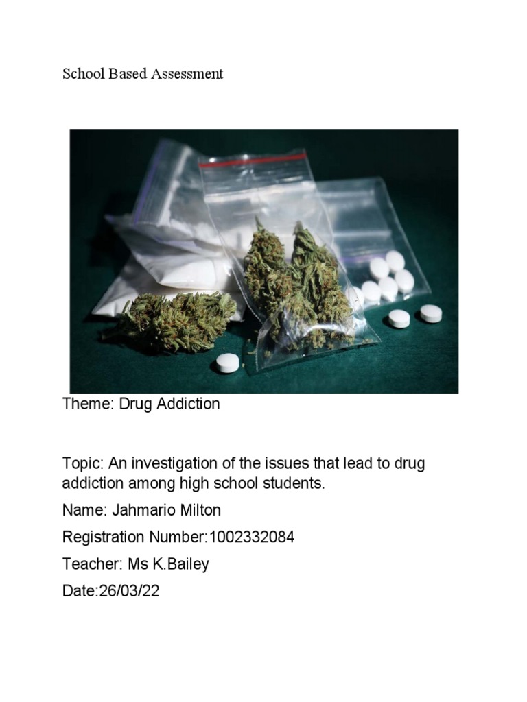 Social Studies Sba | PDF | Substance Use Disorder | Substance Abuse