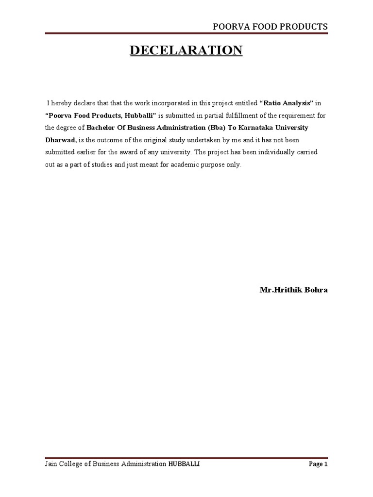 Hrithik Bohra - Poorva Food Products | PDF | Equity (Finance) | Financial Capital