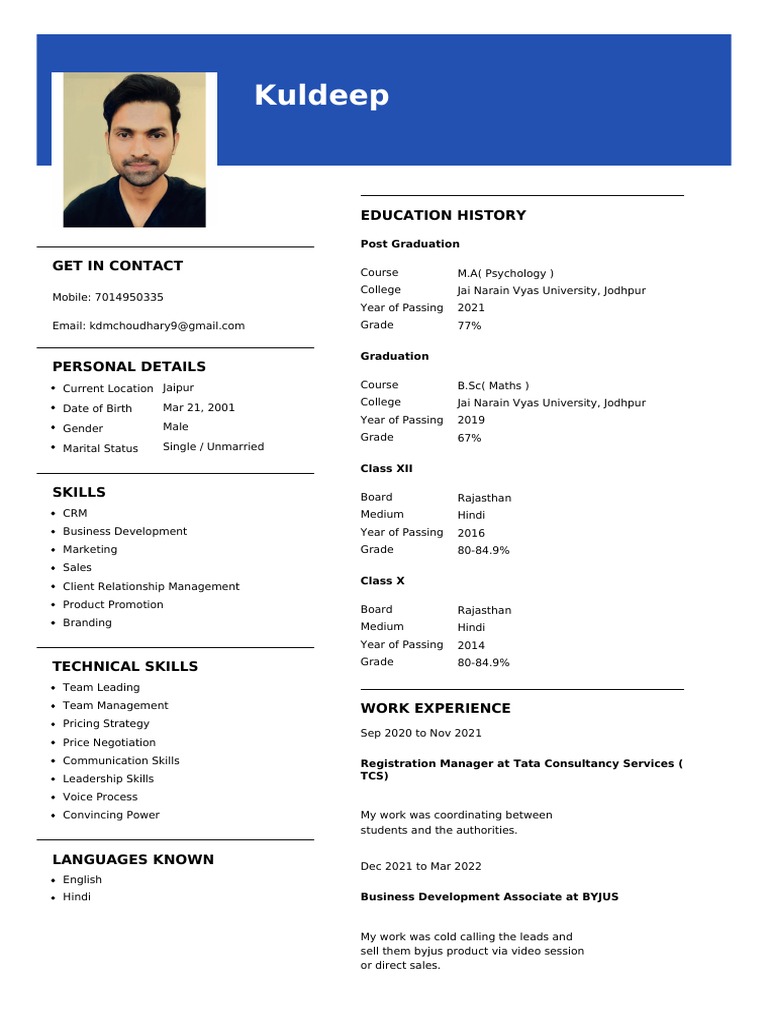 Resume 2022-04-28 249792 Kuldeep | PDF