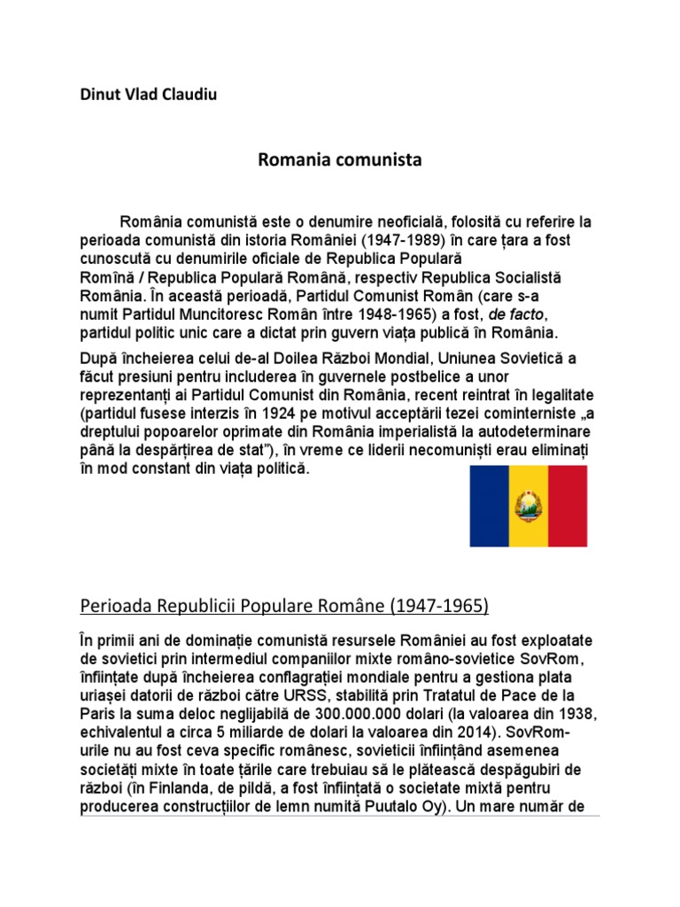 Romania Comunista | PDF