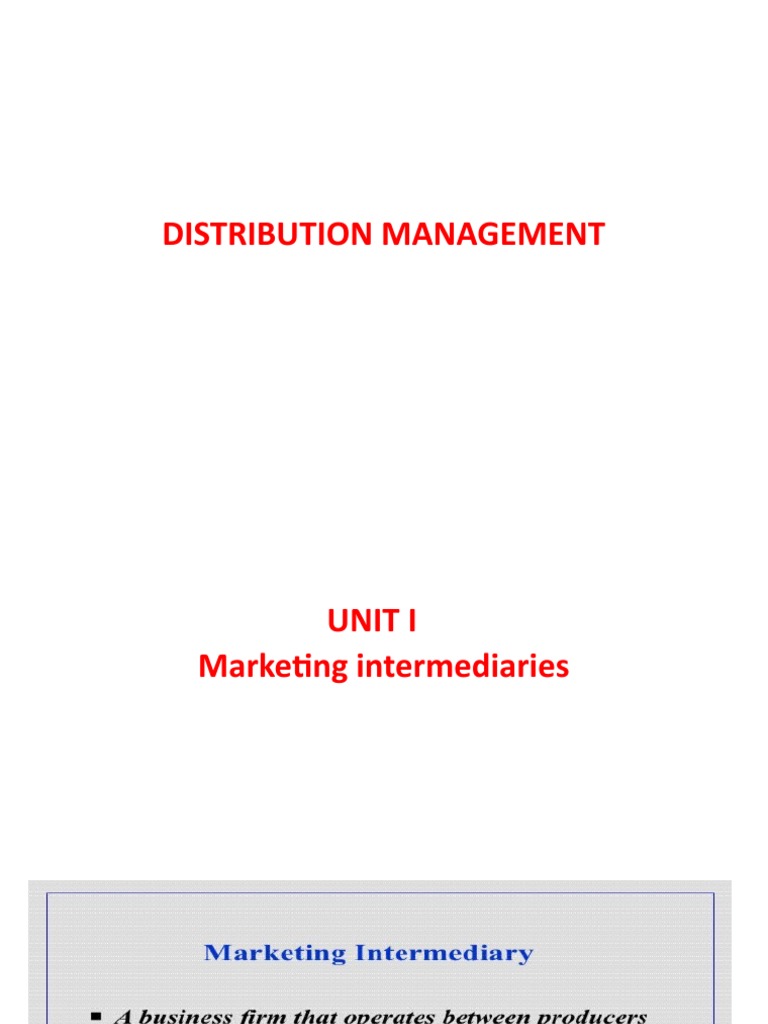 Distribution Management | PDF | Marketing | Retail