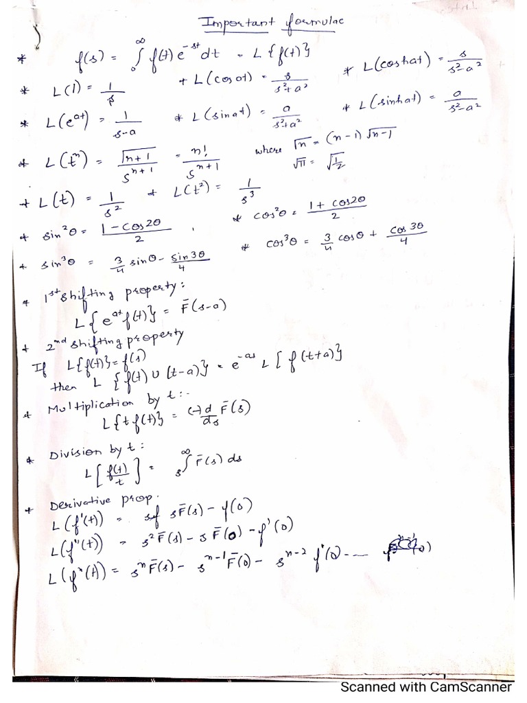 Imp Formula + Derivations | PDF