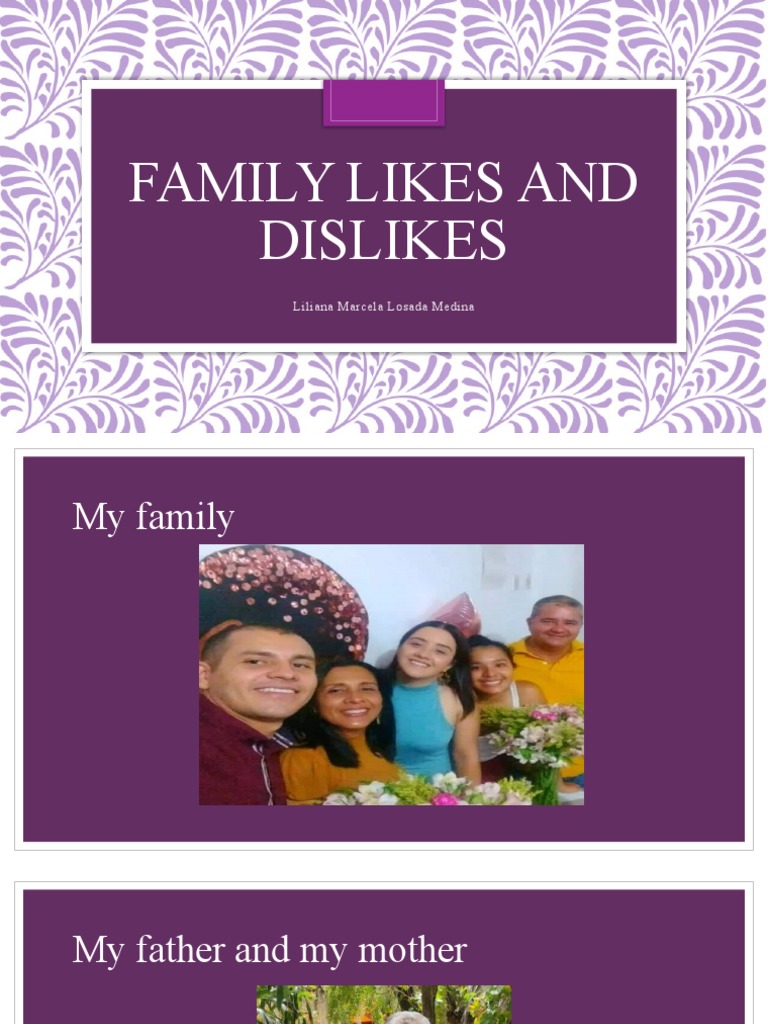 Family Likes and Dislikes Photos | PDF