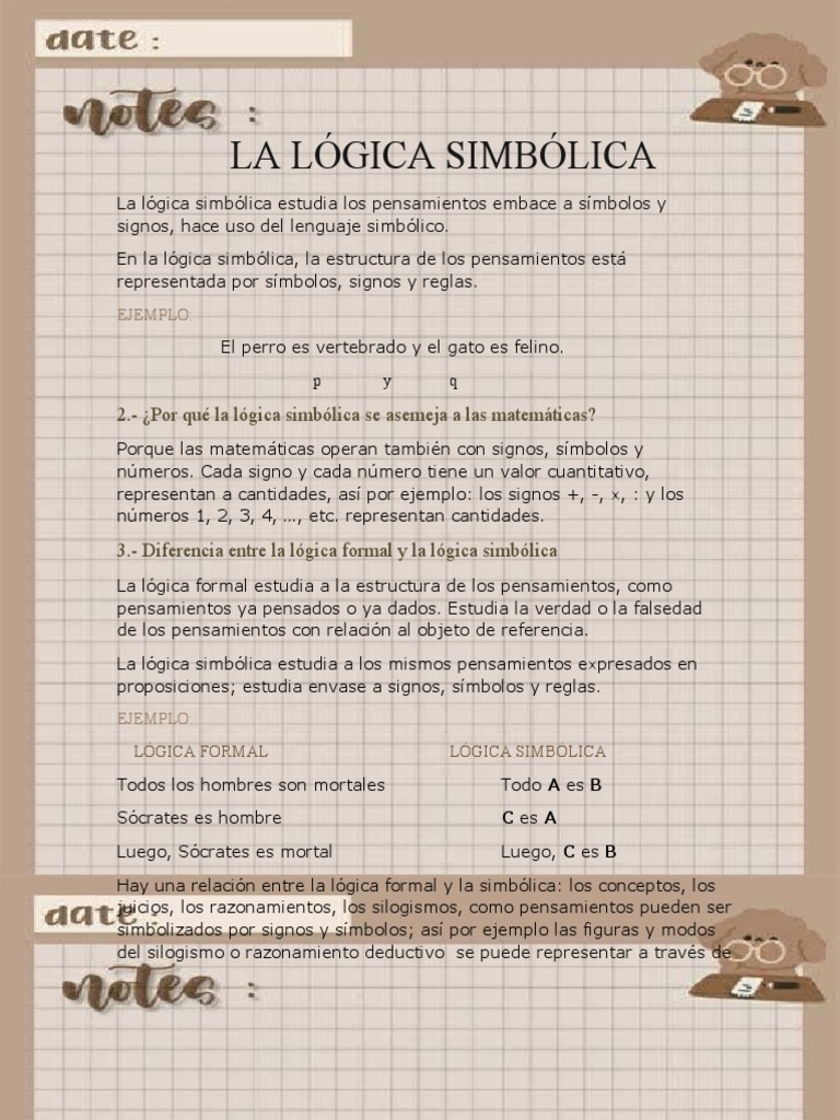 La Lógica Simbólica | PDF | Lógica | Lógica matemática
