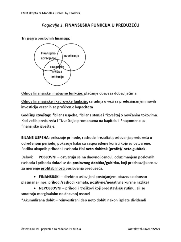 FMIR Moodle I Usmeni - Skripta | PDF