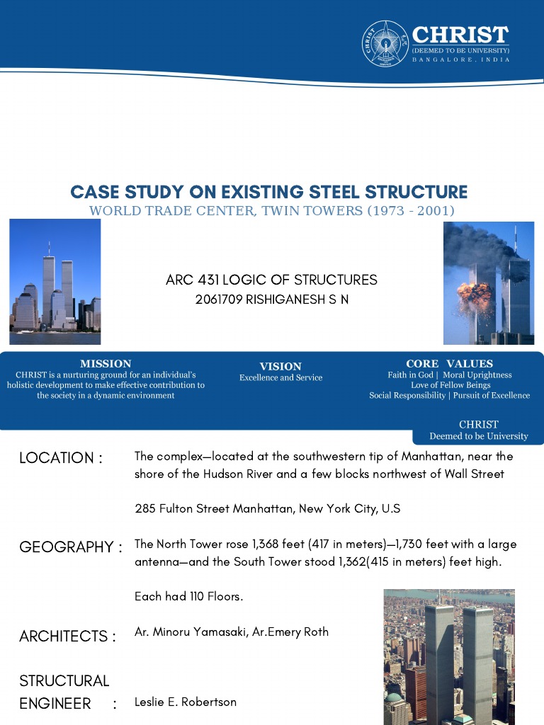 ARC431 - Case Study On World Trade Centre - Twin Towers | PDF | World ...