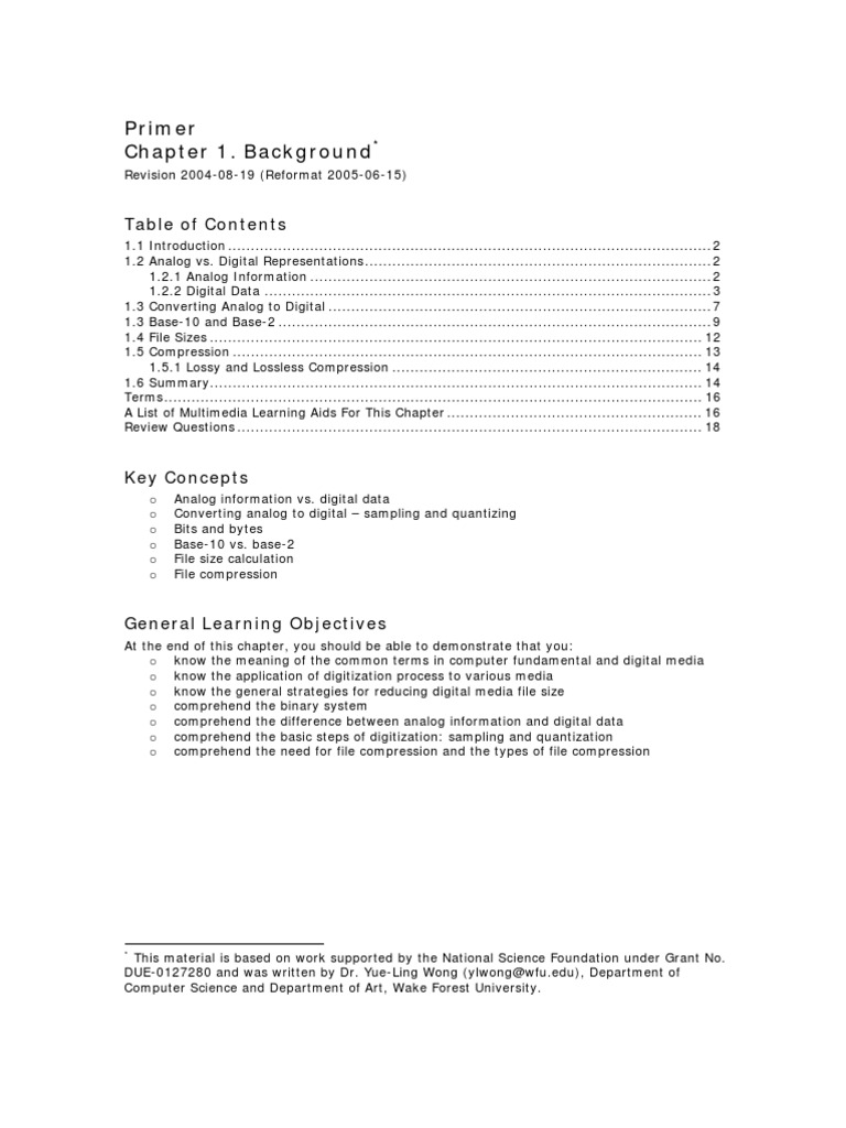 Chapter 1. Background | PDF | Data Compression | Text File
