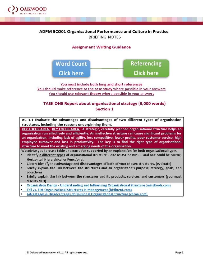 5co01 Assessment Briefing Notes Oct 21 v1 | PDF | Organizational ...