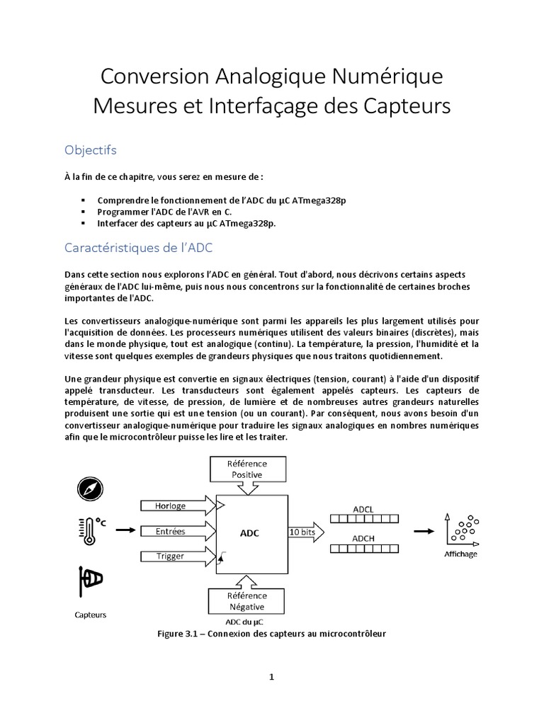 Conversion Analogique Numérique et ADC | PDF | Convertisseur analogique ...