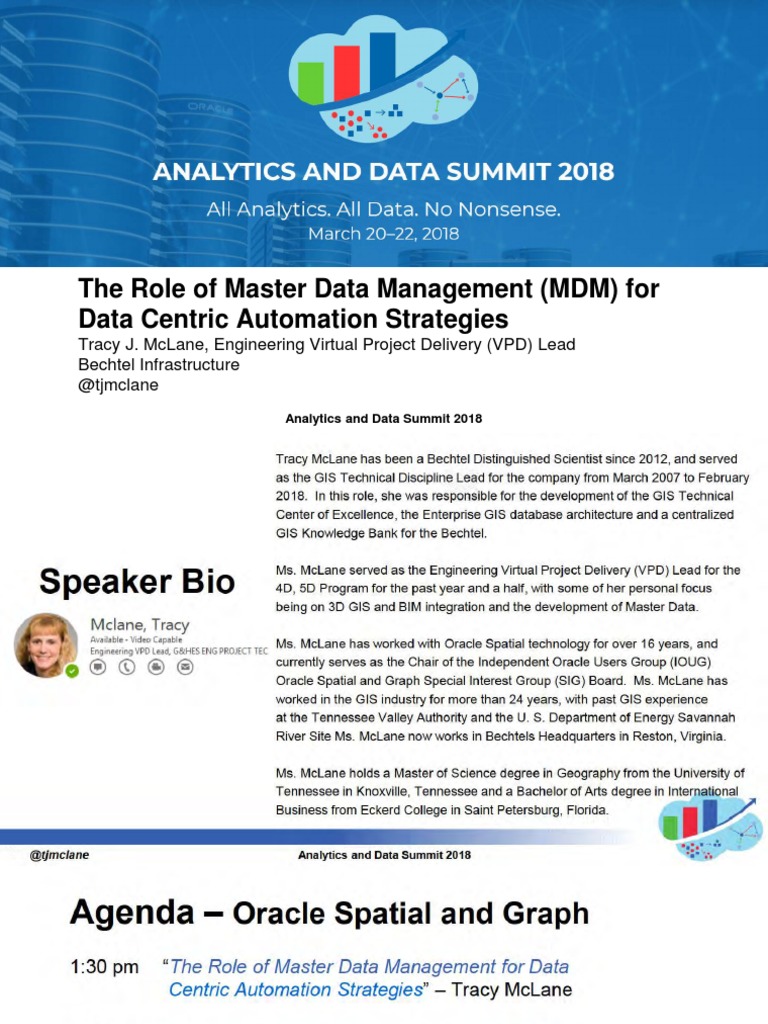 BIWA18 Role of Master Data Management Automation at Bechtel | PDF | Resource Description ...