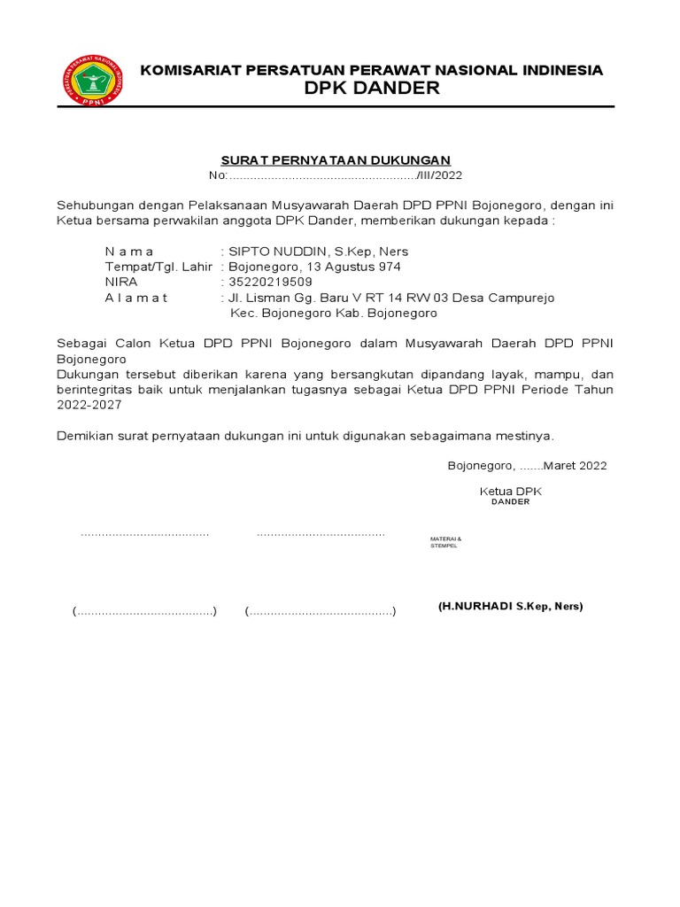 Rekom Dander Balon Ketua Ppni | PDF