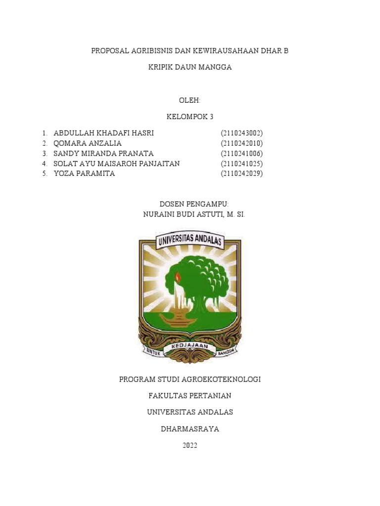 Proposal Agrbisnis Dan Kwu Bab Iii Kel 3 | PDF