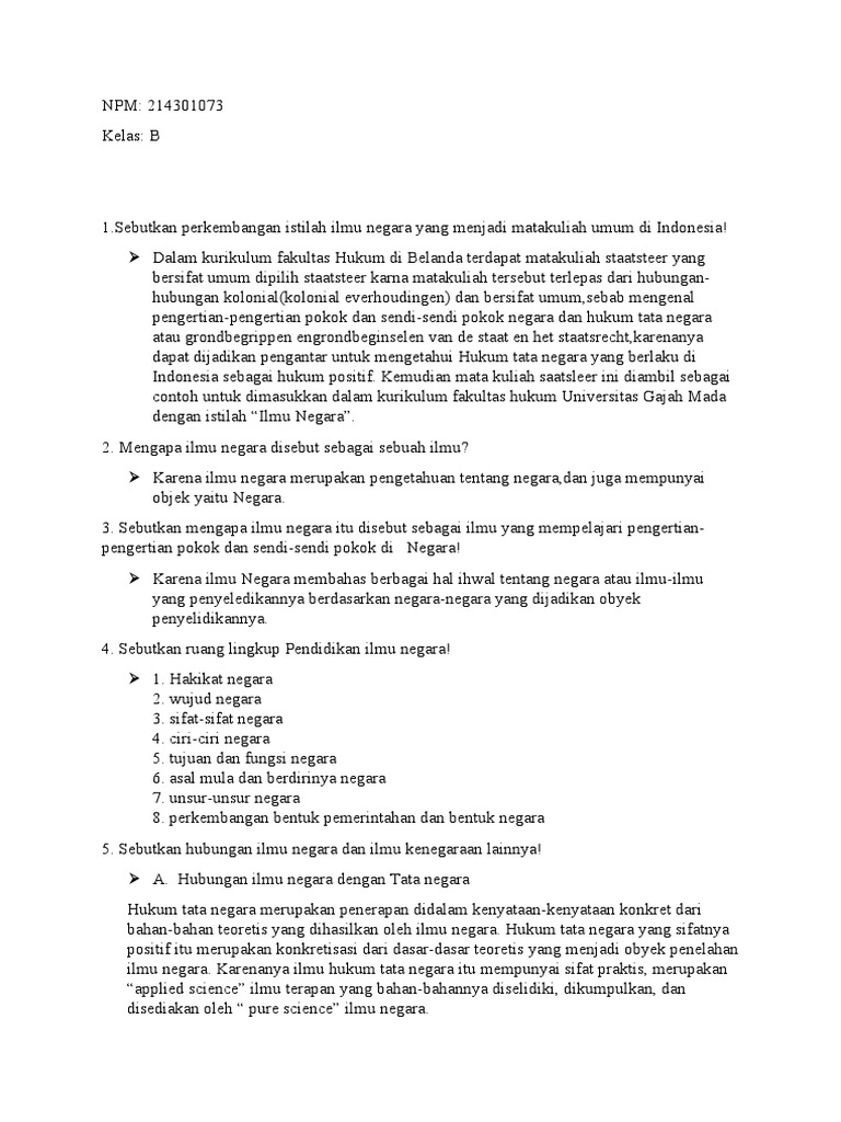 21.073 (Ilmu Negara) | PDF