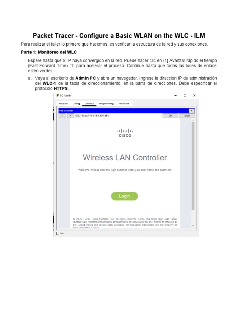 13.2.7 Packet Tracer - Configure A Basic WLAN On The WLC - ILM ...
