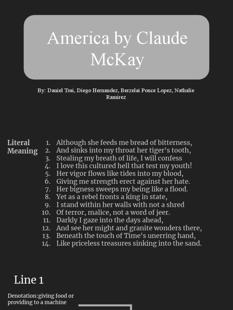America by Claude Mckay | PDF