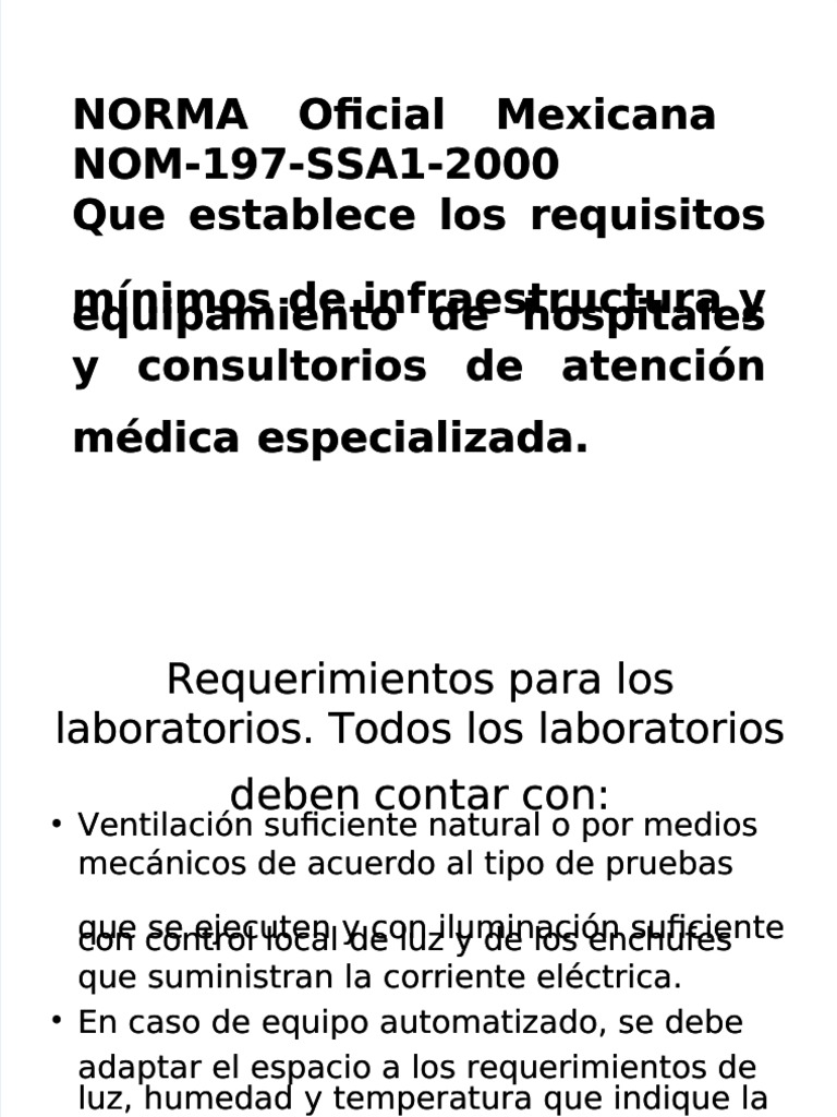 PDF Nom 197 Ssa1 2000 Compress | PDF | Laboratorios | Metrología