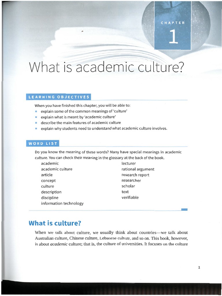 Book 1 What Is Academic Culture - 1 - 10 | PDF | Science & Mathematics