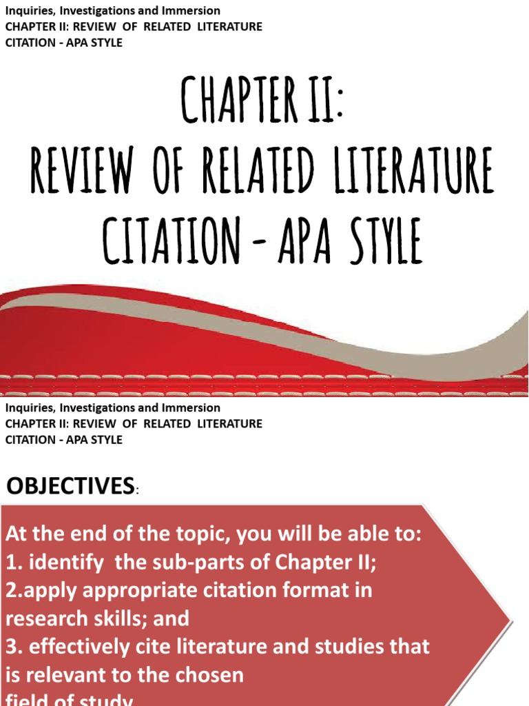 W8 Review of Related Literature - Presentation | PDF | Thesis | Citation