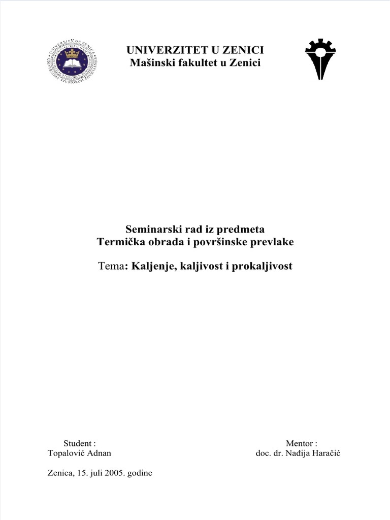 Termicka Obrada Kaljenje | PDF