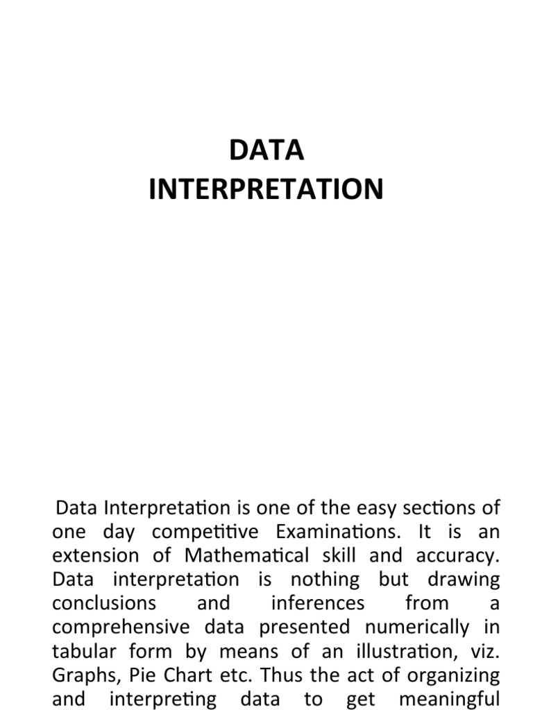 Data Interpretation Made Easy | PDF | Data | Pie Chart