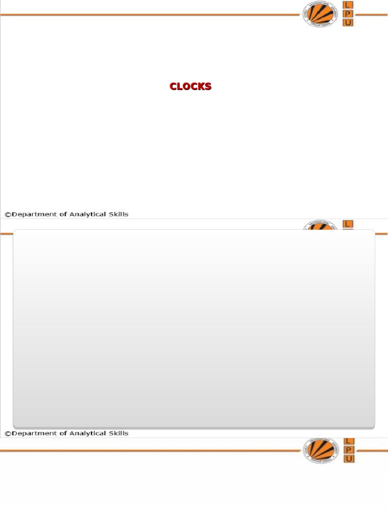 Clocks | PDF | Clock | Hour