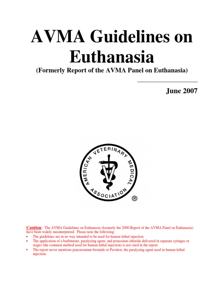 AVMA Guidelines On Euthanasia | PDF | Science & Mathematics