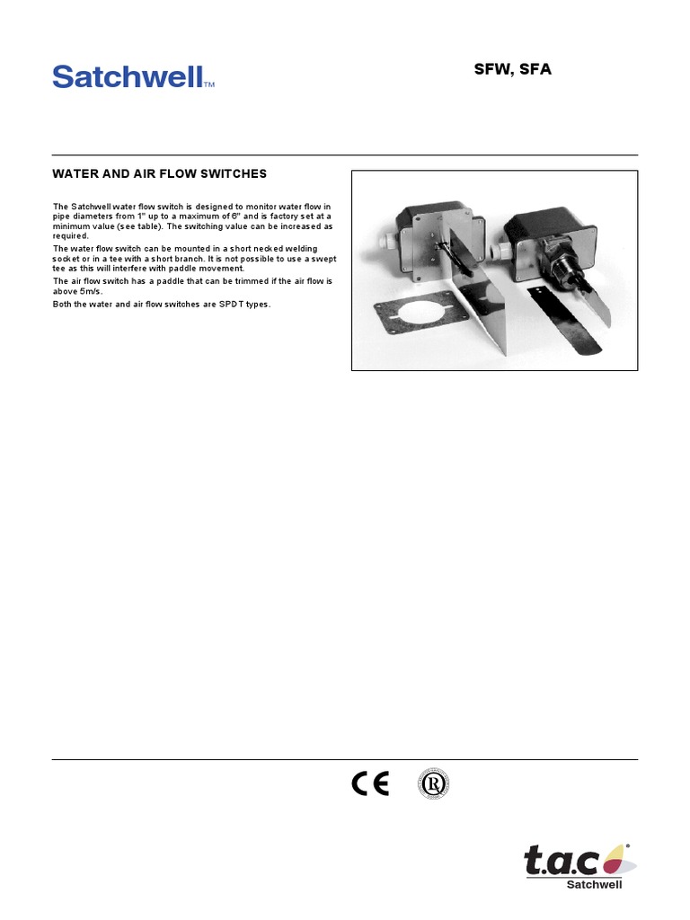 Satchwell: SFW, Sfa | PDF | Duct (Flow) | Pipe (Fluid Conveyance)