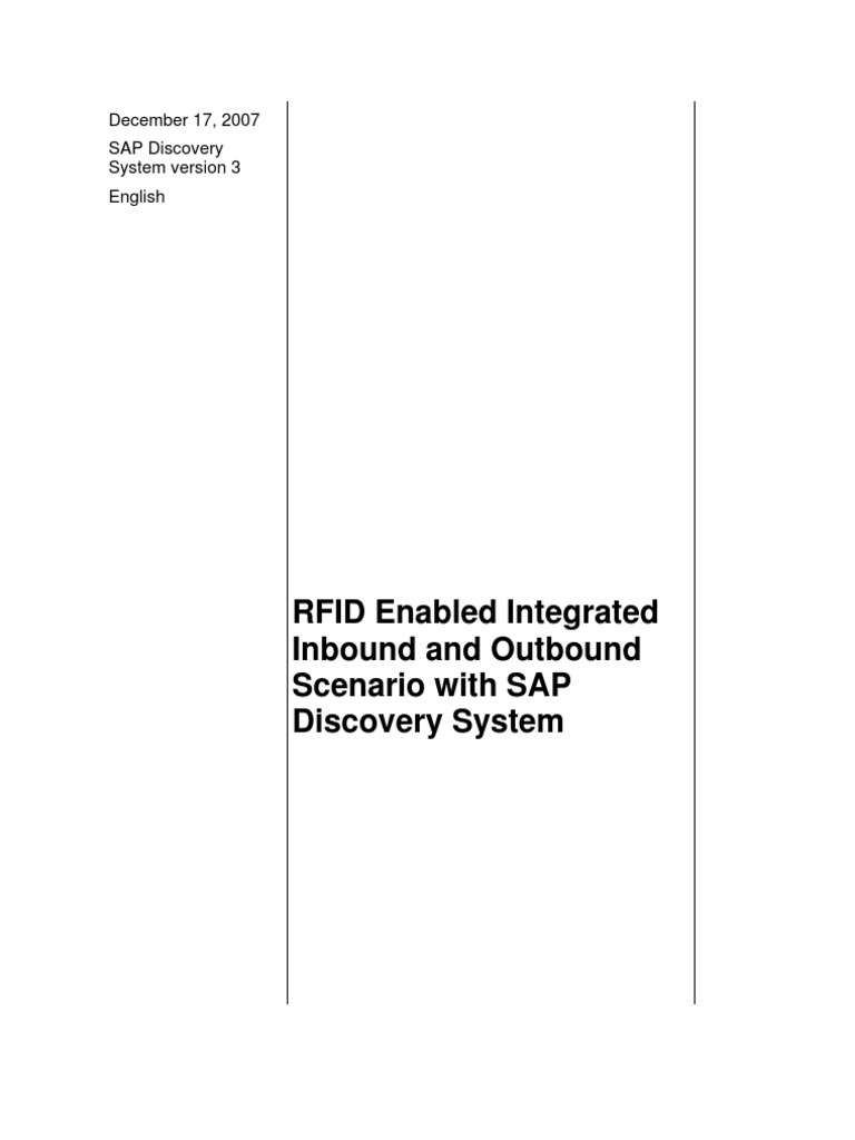 SAP RFID Enabled Integrated Demo Script | PDF | Enterprise Resource ...