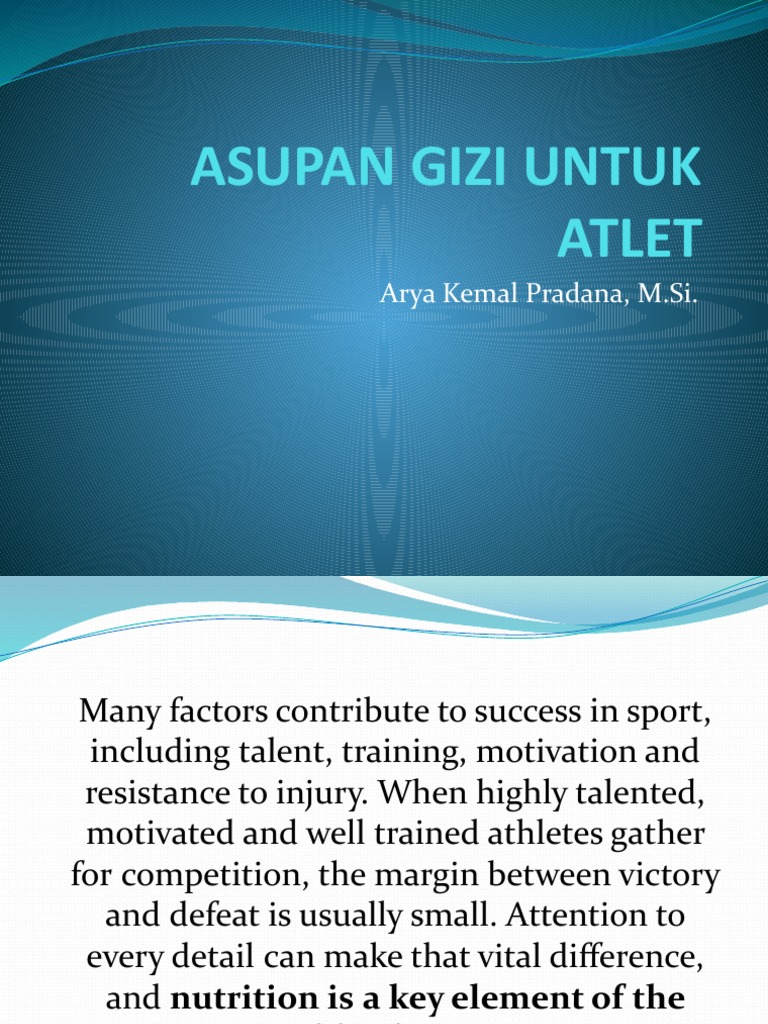 Asupan Gizi Untuk Atlet | PDF | Foods | Fat