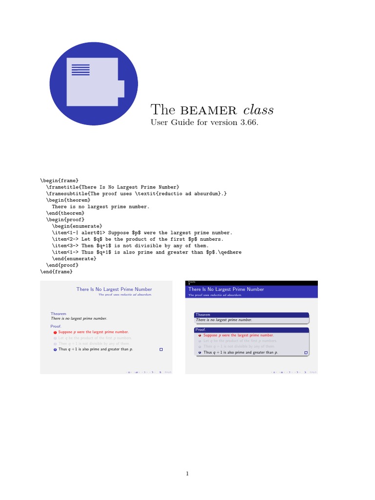 Beamer User Guide | Download Free PDF | Computing | Intellectual Works