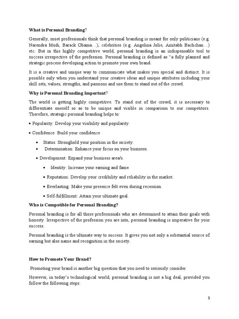 What Is Personal Branding? | PDF | Communication | Brand