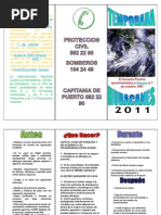 Triptico Huracanes | PDF | Ciclones tropicales | Velocidad del viento