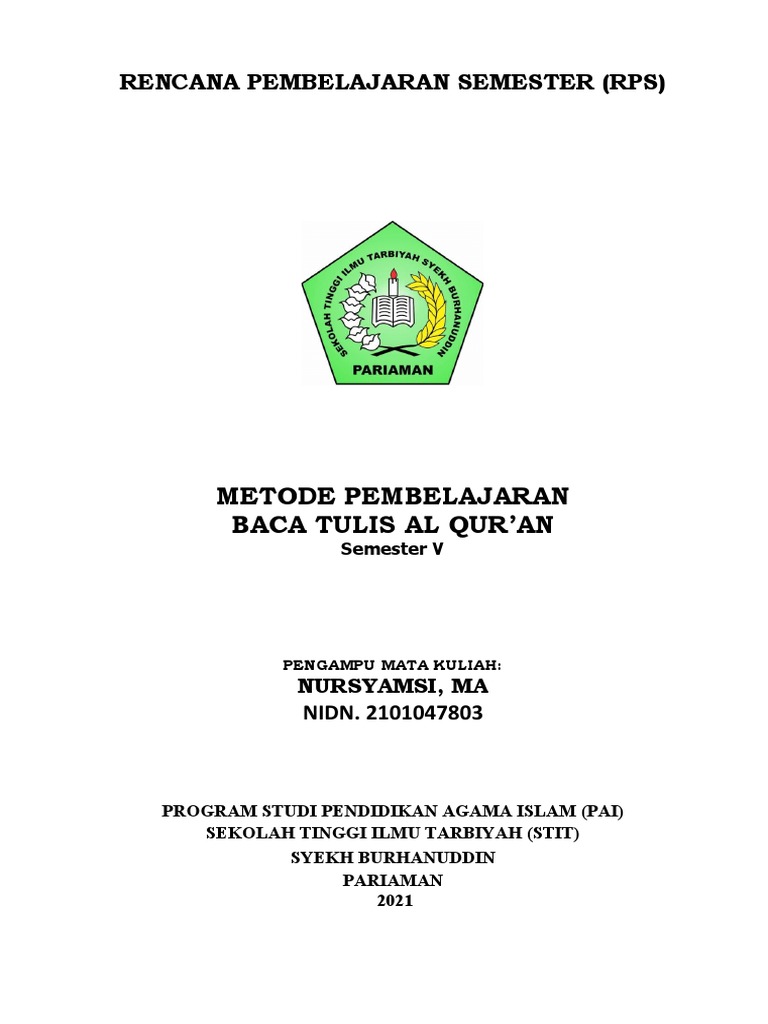 Rps Metode BTQ 2021 | PDF