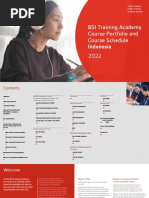 BSI Training Schedule and List | PDF | Educational Technology