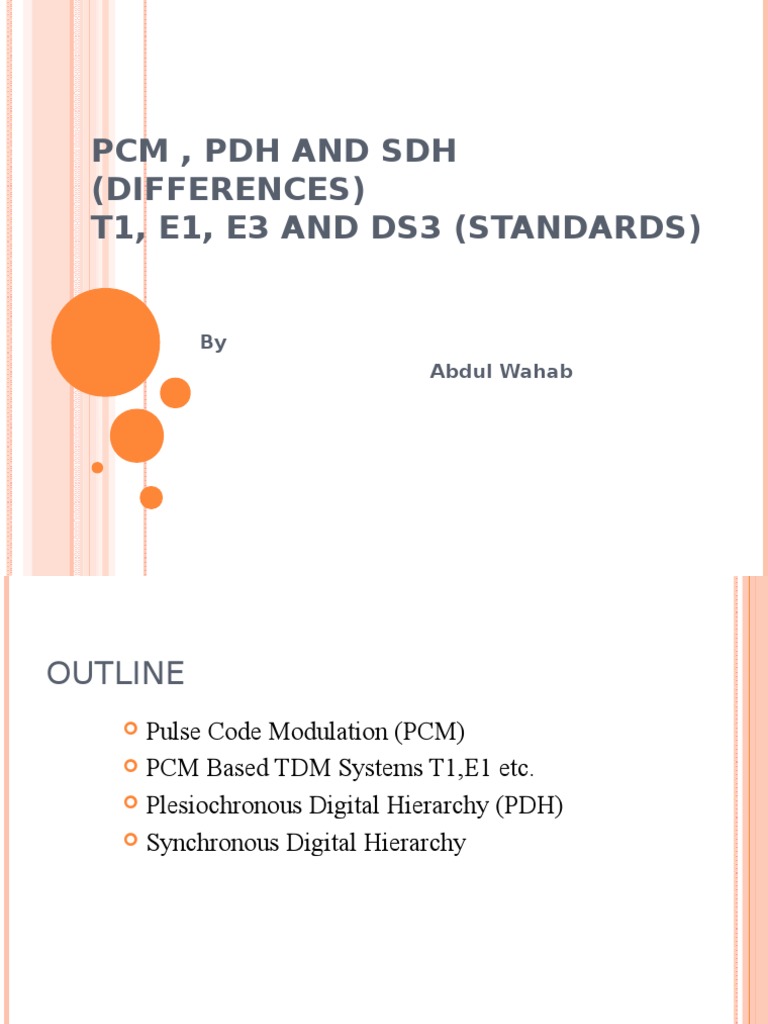 PCM, PDH and SDH | PDF | Data Transmission | Electronic Engineering