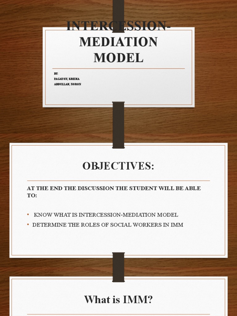 Intercession Mediation Model | PDF | Mediation | Social Work