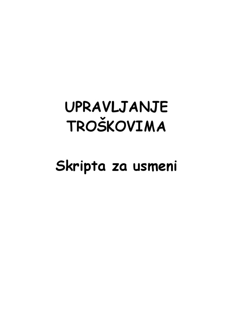 Troskovi | PDF