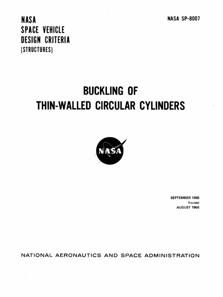 Buckling of Thin-Walled Circular Cylinders | PDF | Buckling | Stress ...