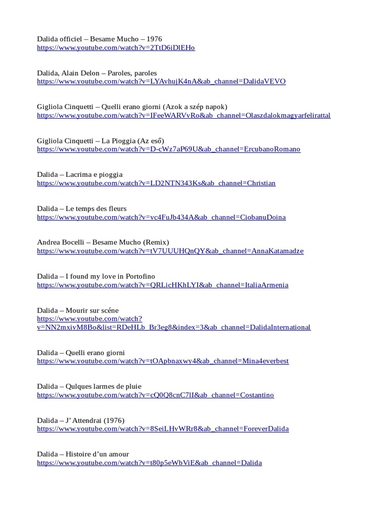 Dalida | PDF