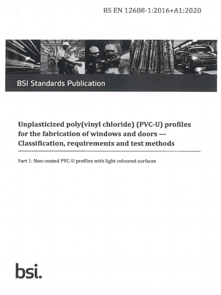 BS EN-12608 (Part 1) - 2016 | PDF | Polyvinyl Chloride | Welding