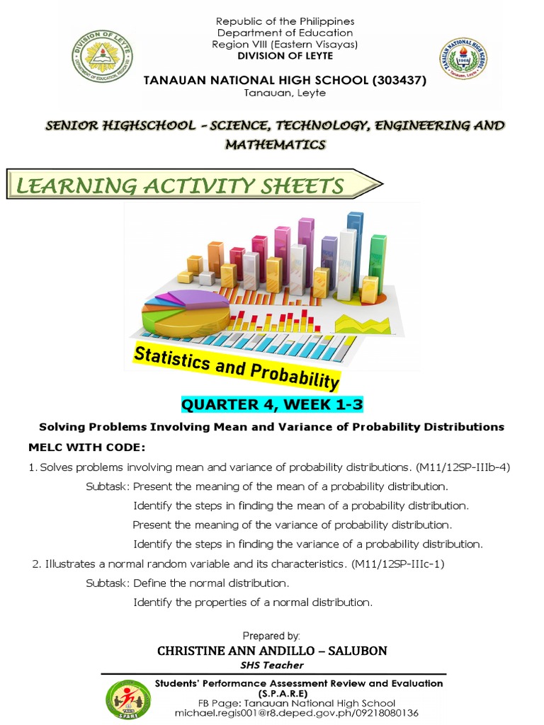 Solving Problems Involving Mean, Variance & the Normal Distribution | PDF | Normal Distribution ...