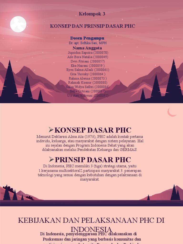 Konsep dan Prinsip PHC di Indonesia | PDF | Pengembangan Diri | Gaya Hidup