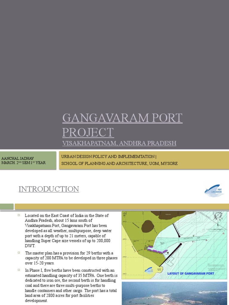Gangavaram Port Project: Visakhapatnam, Andhra Pradesh | PDF | Port ...