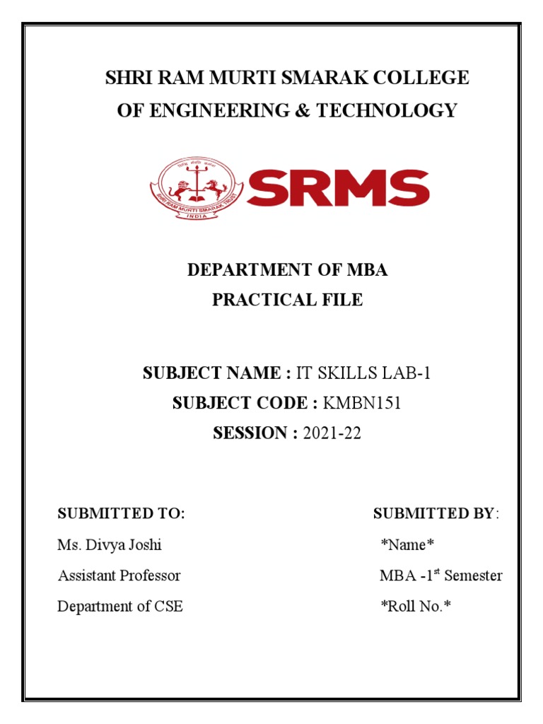 IT Skills Lab-1 Practical File | PDF | Graphical User Interfaces | Icon ...