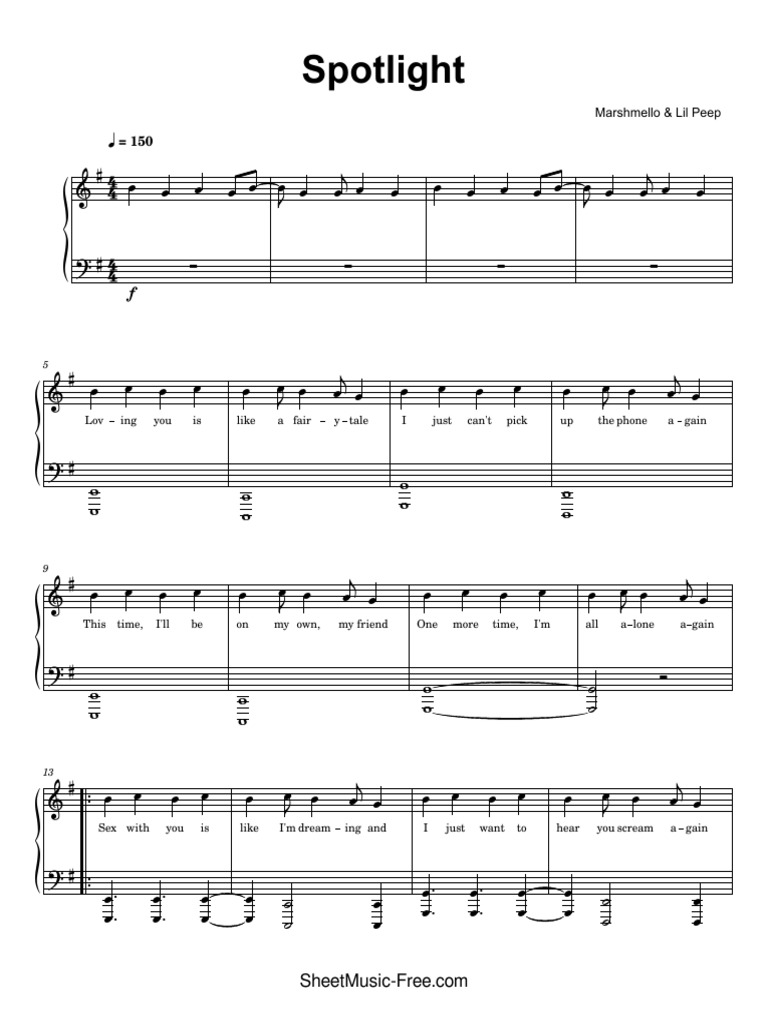 Spotlight Sheet Music Marshmello | PDF