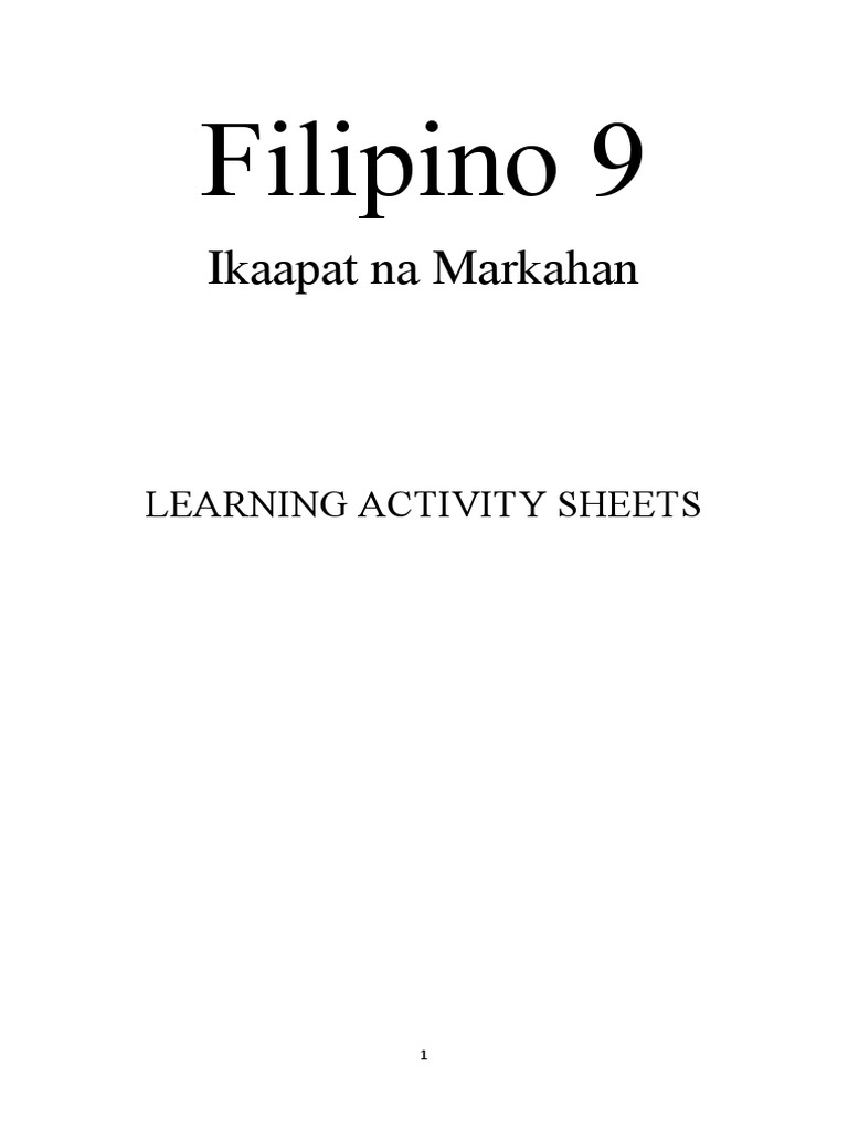 q4 Filipino-9 | PDF