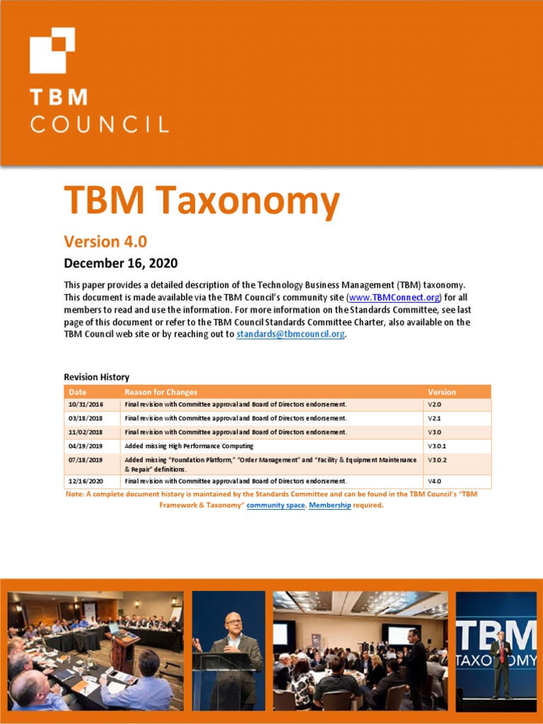 TBM Taxonomy V4 0 | PDF | Cloud Computing | Databases
