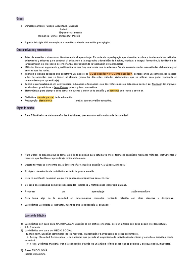 El Objeto Formal de La Didáctica. | PDF | Sicología | Aprendizaje