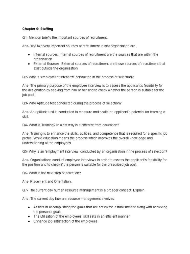 Chapter-6: Staffing | PDF | Career & Growth | Business