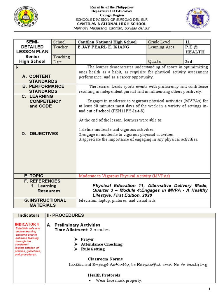 CO1 LP 2020 2021 - Ejay Pearl | PDF | Learning | Nonverbal Communication